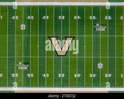Aerial View Of First Bank Stadium On The Vanderbilt University Campus ...