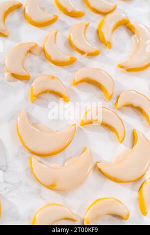 Lemon Wedge Cookies Stock Photo - Alamy