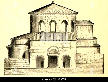 An old engraving showing the typical design of an ancient Roman circus ...