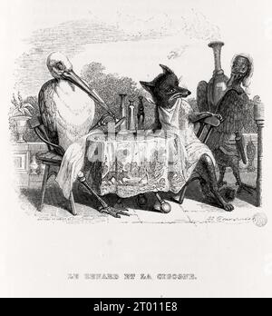 Le Renard et la Cigogne (The Fox and the Stork) - fable by La Fontaine ...