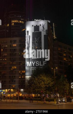 huge billboard advertising MYSLF, perfume for men by Yves Saint Laurent ...