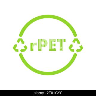 Recycled PET bottles sign or symbol. Recycle sign arrows formed with ...