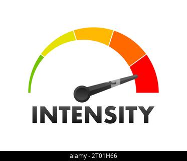 Intensity Level Meter, measuring scale. Intensity Level speedometer ...