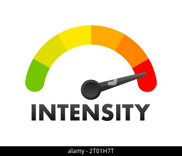 Intensity Level Meter, measuring scale. Intensity Level speedometer ...