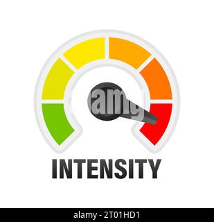 Intensity Level Meter, measuring scale. Intensity Level speedometer ...