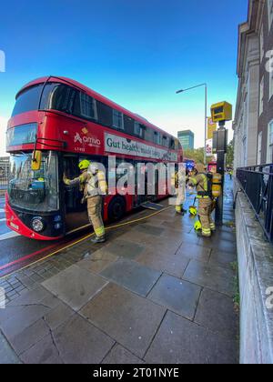 London, UK. 03rd Oct, 2023. The upper deck of an Arriva Routemaster bus ...