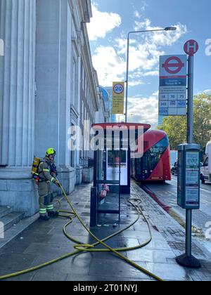 London, UK. 03rd Oct, 2023. The upper deck of an Arriva Routemaster bus ...