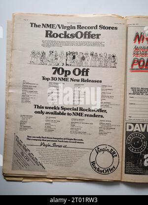 Advert for New Records in 1970s issue of NME New Musical Express Music ...