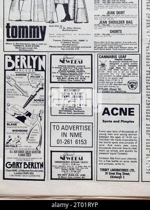 Adverts for Loon Pants in 1970s NME Music Paper Stock Photo - Alamy