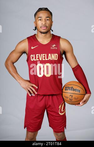 Cleveland Cavaliers guard Sharife Cooper poses for a portrait during ...