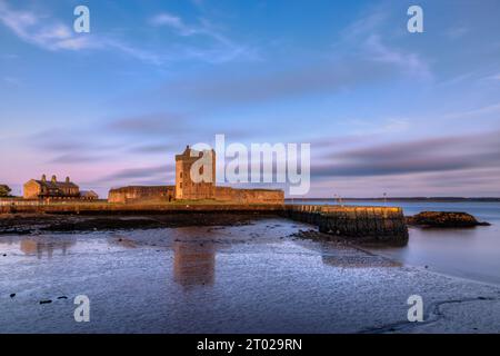 The medieval castle of Broughty Ferry near Dundee in Angust, Scotland ...