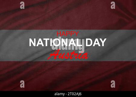 Austria national day, 26 Oktober, nationalfeiertag, bent waving ribbon ...