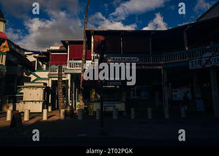 LAHAINA, HI - dec, 2020 - View of historic buildings in Lahaina, a ...