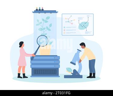 Agriculture and biotechnology lab research by scientists vector ...
