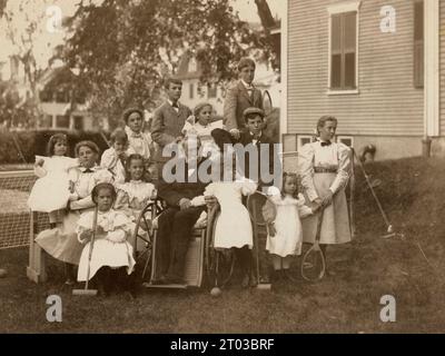 Franklin D. Roosevelt, Grandfather Delano, and cousins in Fairhaven ...