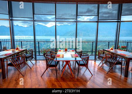 Pao’s Sapa Hotel - September 11, 2023: View the restaurant interior of ...