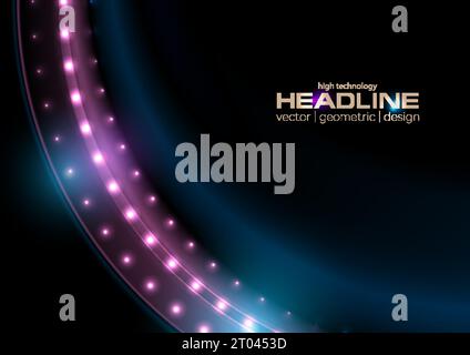 Purple glitter sparkles and glowing luminous stardust on dark ...