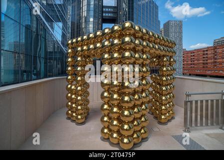 Art object cube sphere designed by Cyril Lancelin, La Defence, largest ...