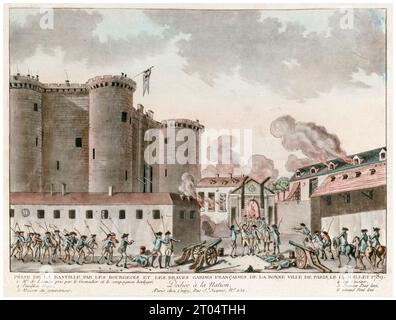 The Storming of the Bastille, 1789, French revolution painting by Jean ...