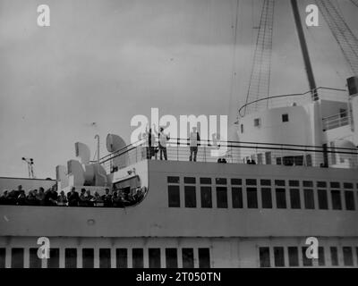 A view from the deck of the Britannic, a ship belonging to the White ...
