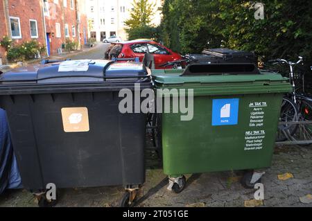 04 October. 2023/.Danish recycle bin or recycle containers for separate ...