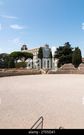 Cimiez Arenas, ancient Roman amphitheatre ruins in Nice, South of ...