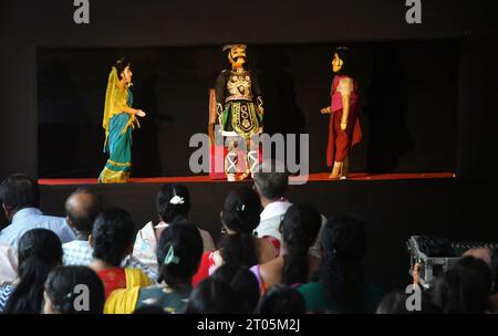 Guwahati, Guwahati, India. 4th Oct, 2023. Students watching Assamese ...