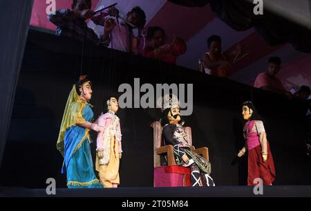 Guwahati, Guwahati, India. 4th Oct, 2023. Students watching Assamese ...