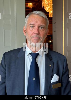 Stockholm, Sweden. 04th Oct, 2023. Expert Heiner Linke explains the ...