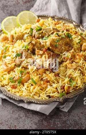 A tasty mutton biryani served on the table Stock Photo - Alamy