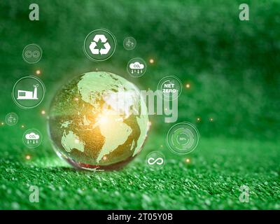 Clean environment without carbon dioxide emissions. Modern eco ...