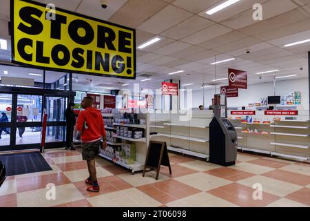 Empty shelves inside Wilko in Brownhills near Walsall, one of the first ...