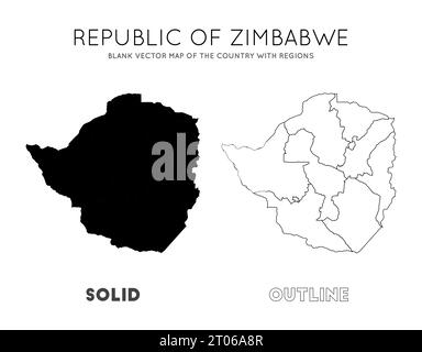 Detailed political map of Zimbabwe Stock Vector Image & Art - Alamy