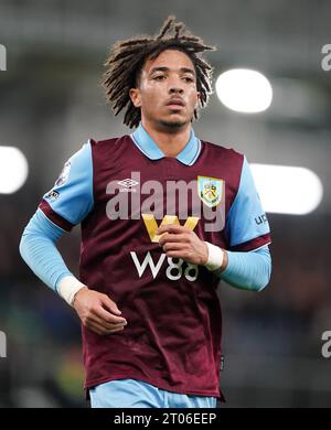 Burnley’s Luca Koleosho during the Premier League match at the Vitality ...