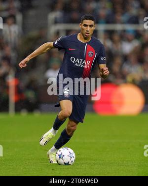 Achraf HAKIMI of PSG during the UEFA Champions League, League phase ...