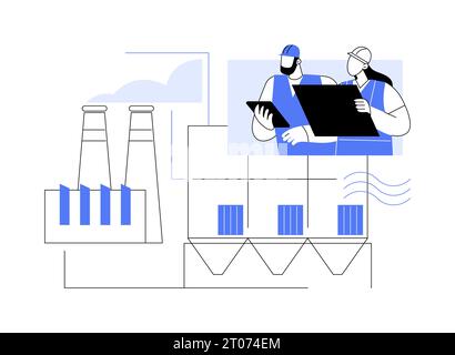 Industrial filtration systems abstract concept vector illustrations ...