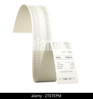 3d Set of paper receipt for shopping online concept. icon isolated on ...