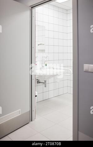 A bright restroom in a medical facility Stock Photo - Alamy