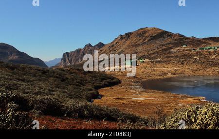 remote countryside area of tawang district of arunachal pradesh, north ...