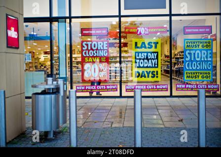 Wilko Store, last day of opening, Clifton Retail Park, York, Yorkshire ...