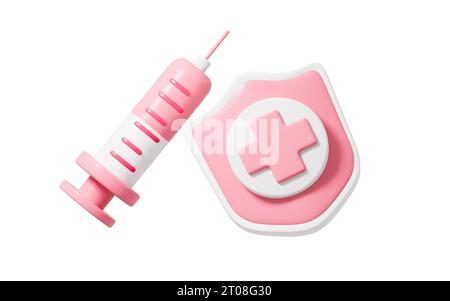 Cartoon shield with cross , disease protection, drug therapy and ...