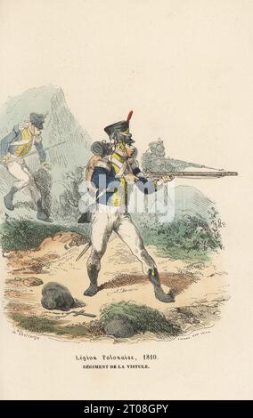 Infantry of the Legion of the Vistula advancing in combat, Polish ...