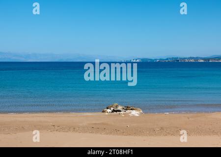The beautiful coastline in Mathraki, one of the Diapontia islands ...