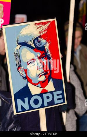 Donald Trump Protest in London Stock Photo - Alamy