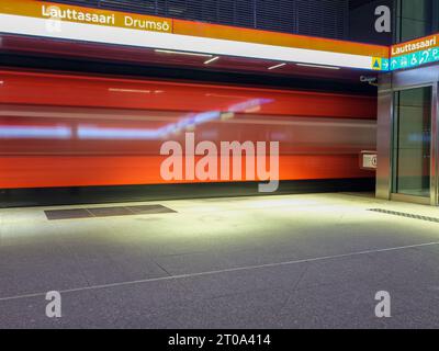 Helsinki / Finland - OCTOBER 4 2023: Helsinki underground metro ...