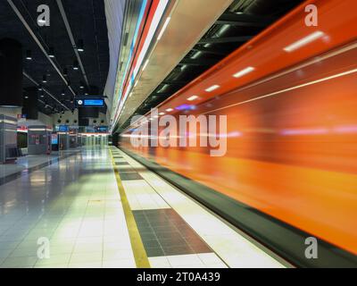 Helsinki / Finland - OCTOBER 4 2023: Helsinki underground metro ...