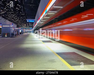 Helsinki / Finland - OCTOBER 4 2023: Helsinki underground metro ...
