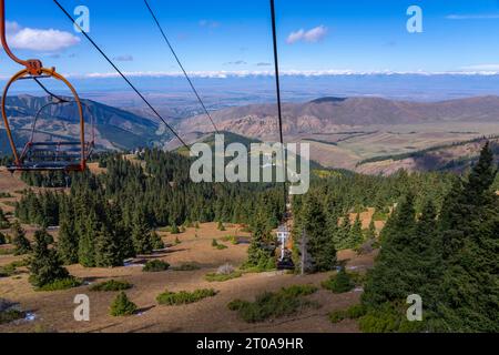 Mountains of Karakol , snowy peaks of Karakol ski resort Stock Photo ...
