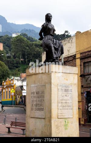 BOGOTA, COLOMBIA - MAY 22nd 2023. Young tourist taking selfies at the ...