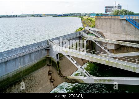 Detail of flooding protection 'Haringvlietdam' in the Netherlands Stock ...